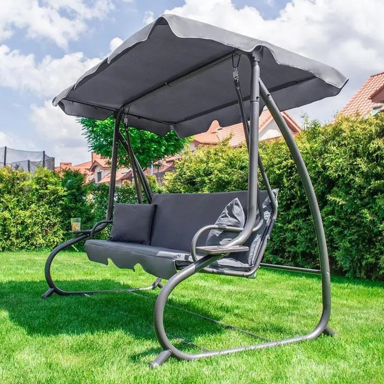 Садовая Раскладная Качеля FunFit Relax Plus Grey для Сада, Дачи Садовые ...