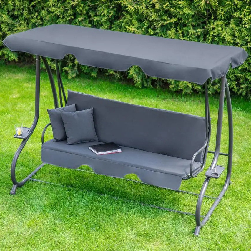 Садовая Раскладная Качеля FunFit Relax Plus Grey для Сада, Дачи Садовые ...