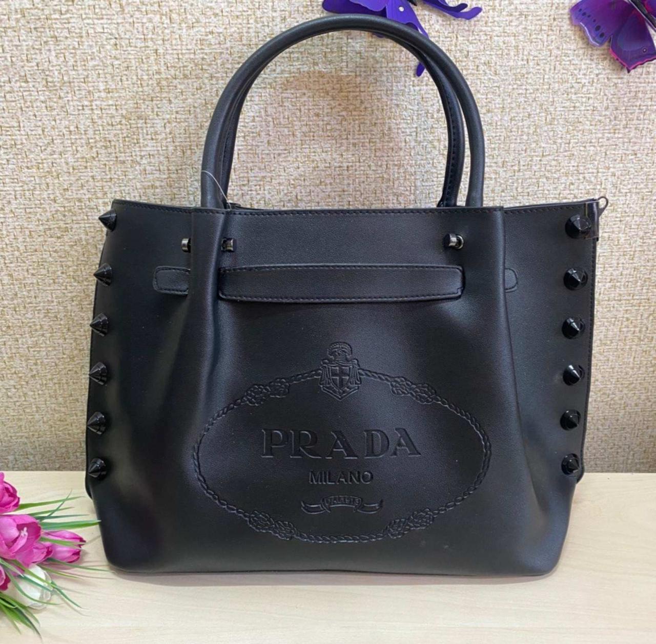Стильна сумка Прада чорная (ID#1801960711), цена: 850 ₴, купить на Prom.ua