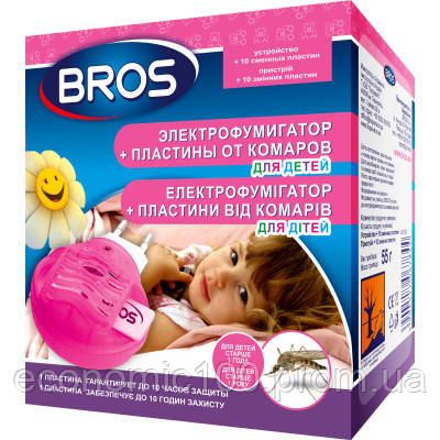 Фумигатор Bros + 10 Пластин Против Комаров для Детей от 1 Года ...