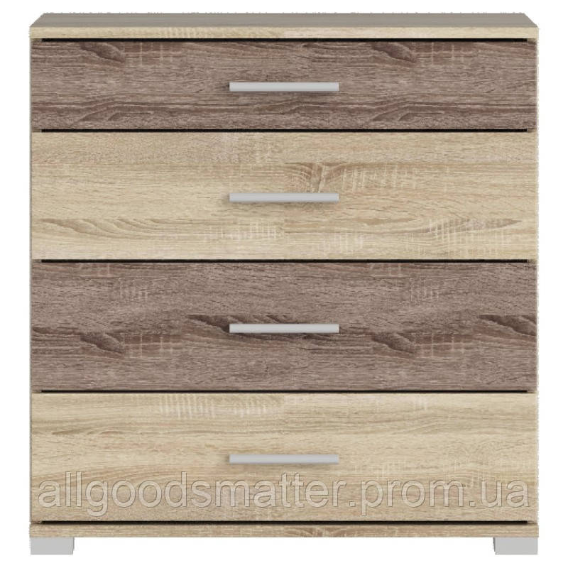 Комод Эверест на 4 Ящика Бриз К-5 Сонома + Трюфель EVR-2048 AG, Код: 6653200 — Купить Недорого ...