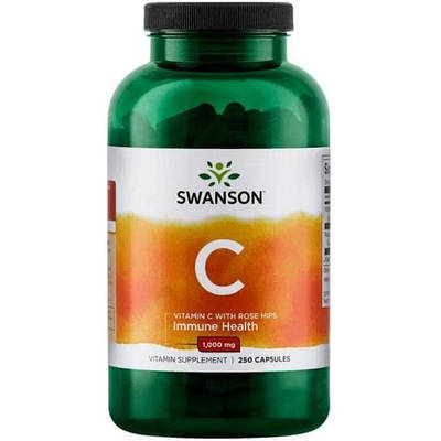 Вітамін C Swanson Vitamin C with Rose Hips 1000 мг 30 капсул SWA-11251 ...
