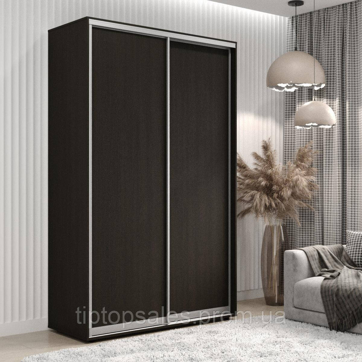 Двухдверный Шкаф Купе Viant 2-9 150x60x240 Венге ДСП TP, Код: 7771197 ...