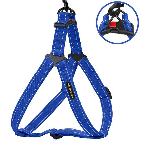 Шлейка для собак средних и маленьких пород мягкая светоотражающая, шлея ...