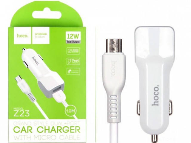 Купить Зарядное устройство 12V HOCO Z23+кабель Iph-USB | Зарядка в ...