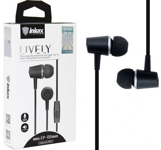 Наушники INKAX EP-09 проводные, Наушники вакуумные, Гарнитура для ...