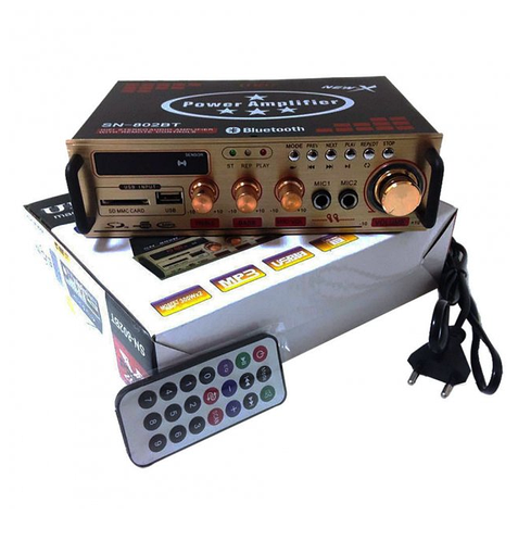 Усилитель AMP 802 BT, Звуковой усилитель, Двухканальный усилитель, цена ...