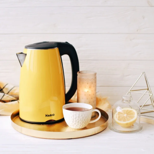 Купить Электрочайник Magio MG-976 1.7 л, 1800 Вт желтый | Бытовой дисковый чайник, цена 1259 грн ...