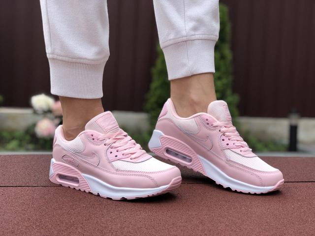 Женские кроссовки Nike Air Max 90 (пудровые/розовые) стильные модные ...