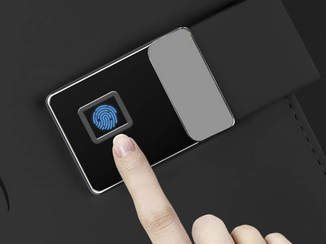 Смарт блокнот с отпечатком пальца Lockbook кожаный ручка беспроводная зарядка PB WC FL Черный ...