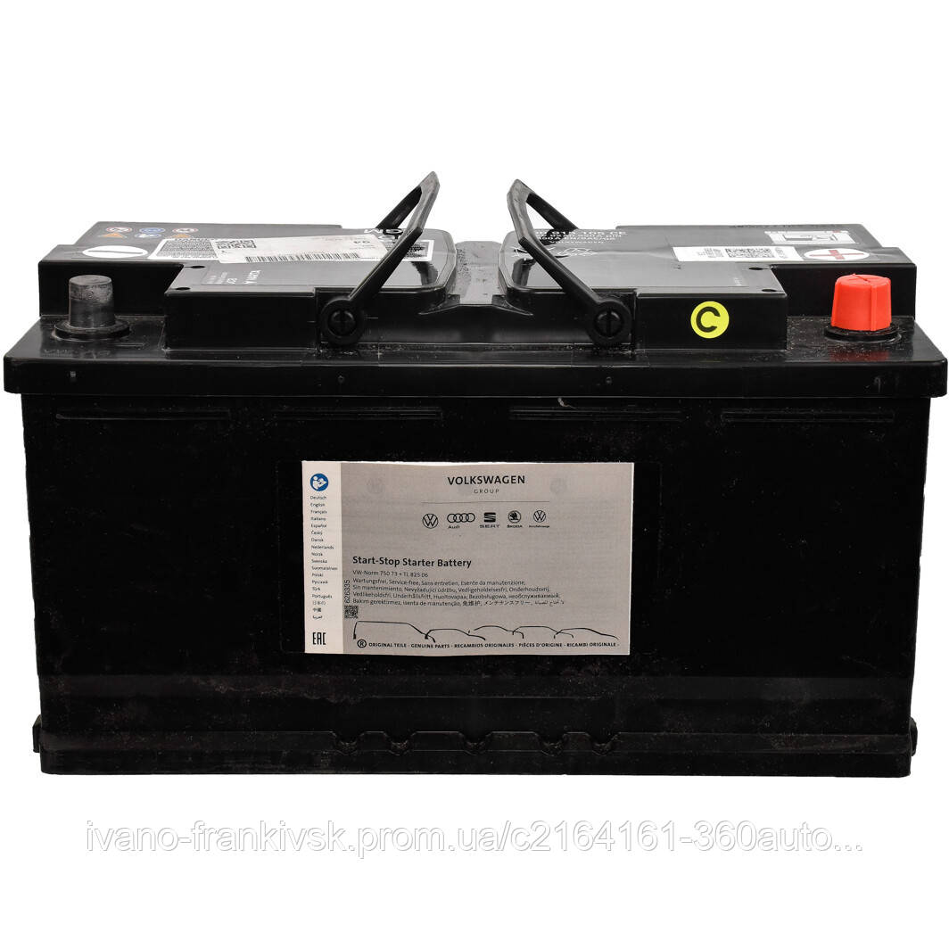 Купить Автомобильный аккумулятор VAG 12V AGM 92Ah 520A (EN) R+ для ...