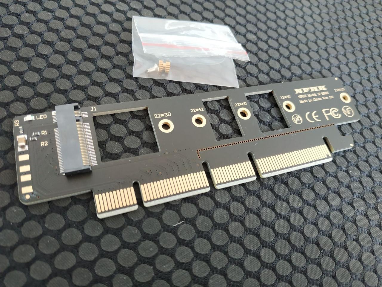 Купить Адаптер M.2 NVMe SSD NGFF на PCIE 3.0 X4/X8/X16 22110 NFHK ...
