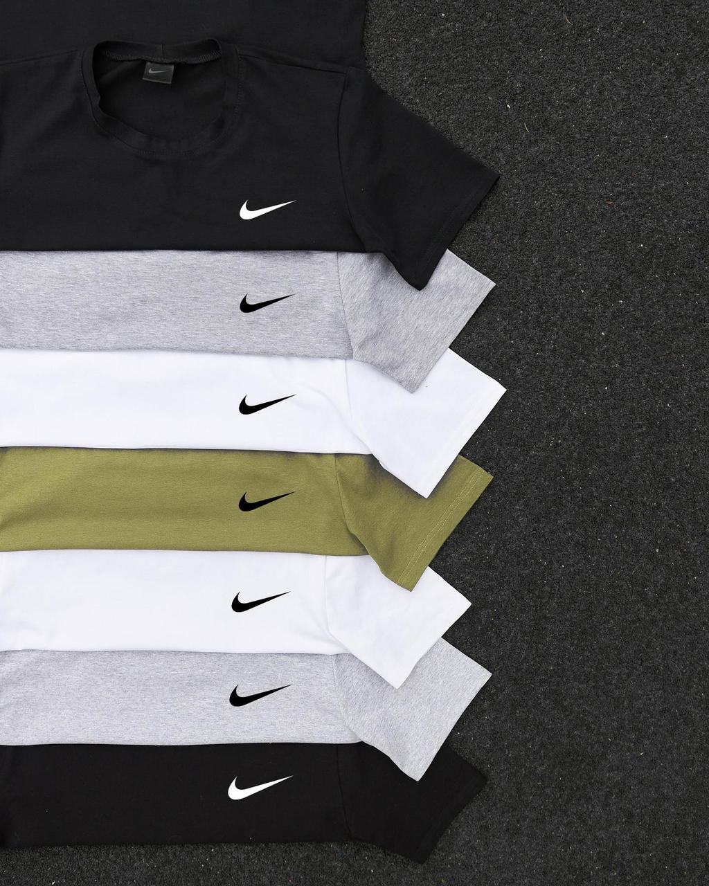 Мужская футболка Nike черная хлопковая летняя , Стильная футболка Найк ...