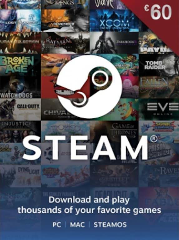 Подарункова Карта Steam Wallet Я60 (Euro Card) — Купити Недорого на ...