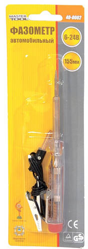 Купить Фазометр автомобильный MASTERTOOL 6-24 V 155 мм 40-0002, цена 37 ₴ — Prom.ua (ID#1805474534)