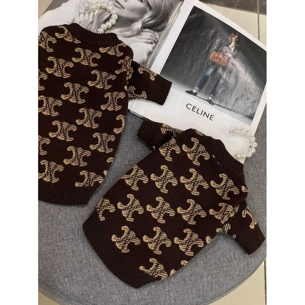 Брендовый Свитер для Собак с Рукавами, Коричневого Цвета — Купить ...