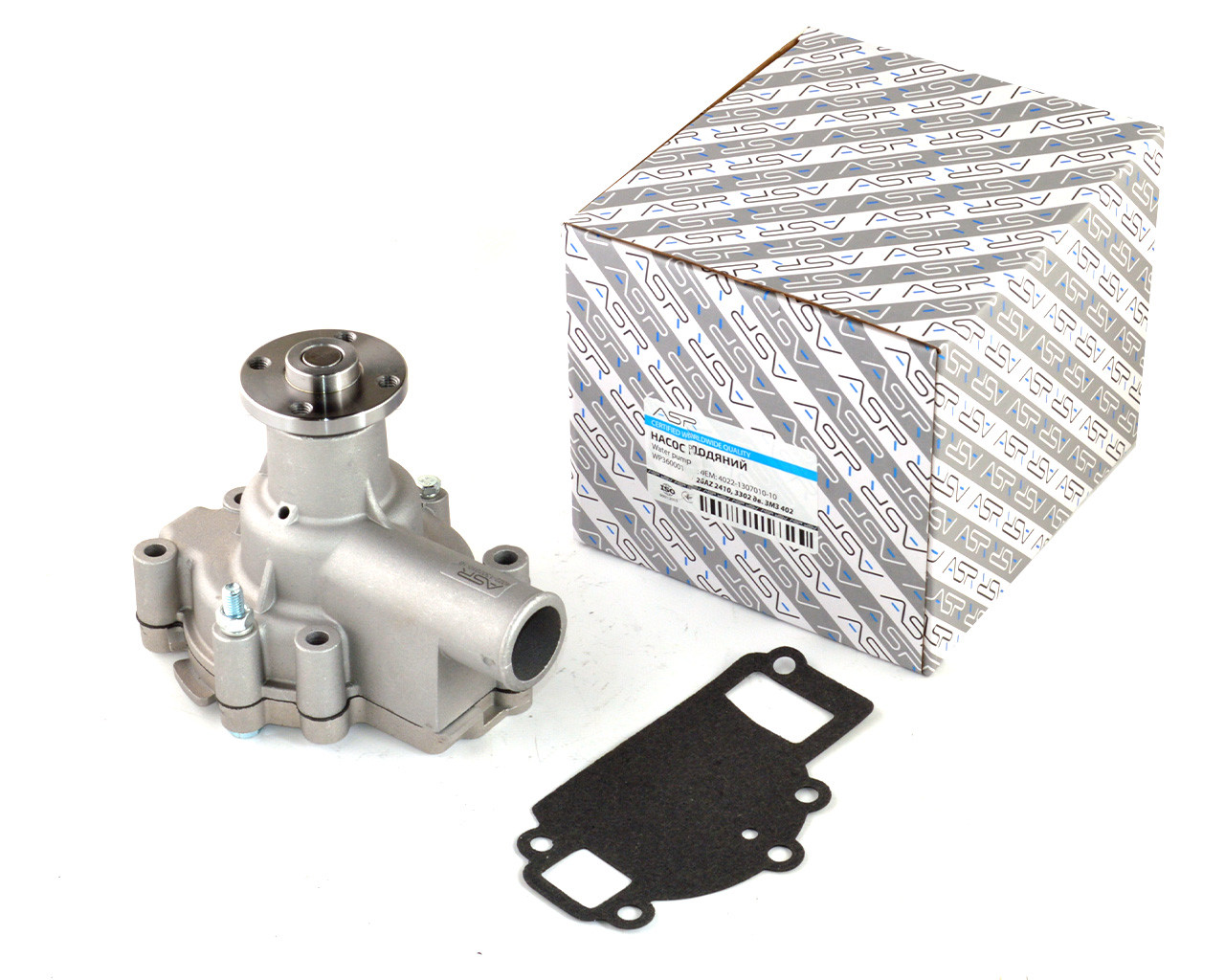 Насос Водяной ГАЗ 2410, 3302 Дв. ЗМЗ 402 (евросальник, Усиленный Подшипник) (штуцер Ø16) "помпа ...