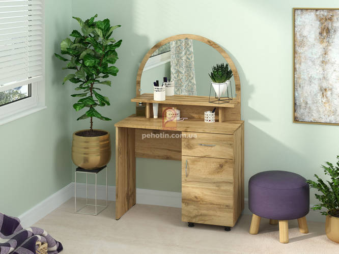 Туалетный столик IdealMebel Трюмо-1, стол с тумбой для вещей, косметики ...