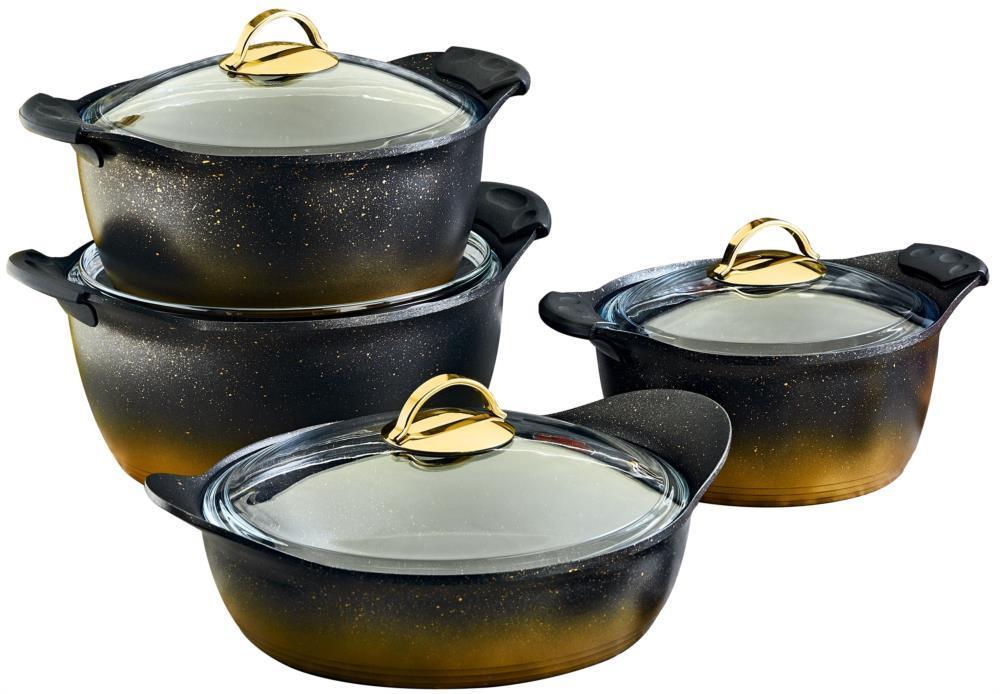 Набор Посуды OMS 3038-Gold 8 Предметов Золотистый — Купить Недорого на ...