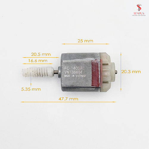 DC motor FC-140SA Mabuchi (8-18V) 12V 6900 rpm с червяком (ID ...