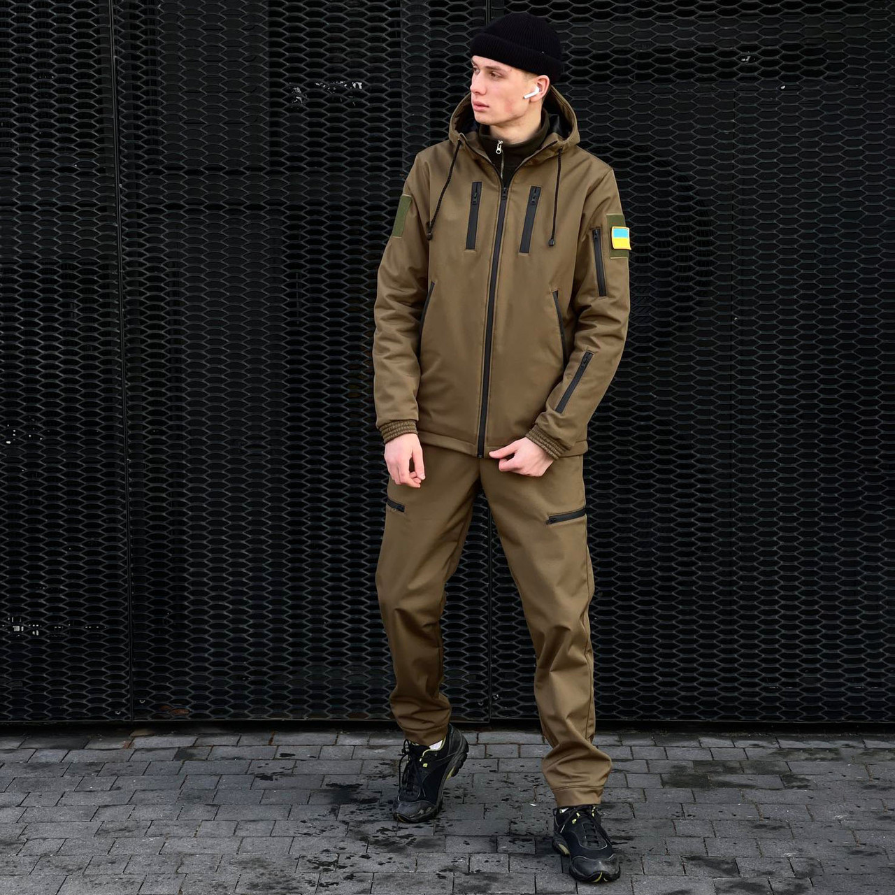 Мужской Костюм Intruder Reef Куртка с Капюшоном + Брюки / Полевой Комплект Softshell с Шевроном ...