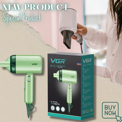 Купить Дорожный компактный фен для волос VGR V-421, профессиональный фен для волос дорожный ...