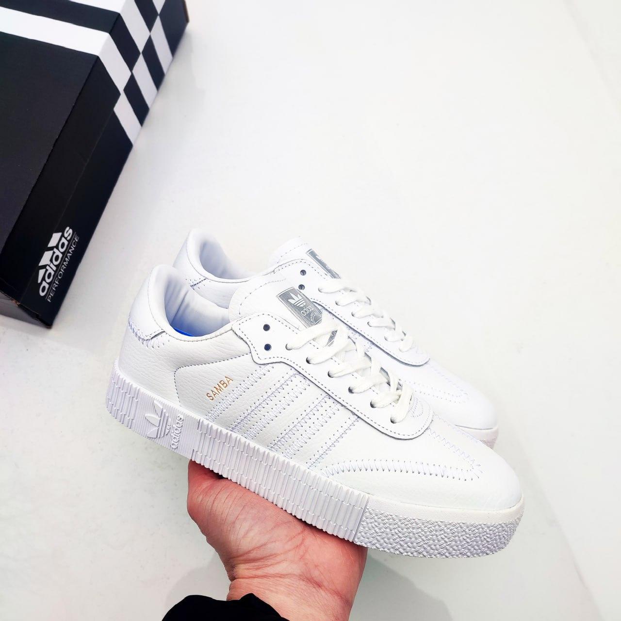Купить Женские кроссовки Adidas Samba White Обувь Адидас Самбо белые ...