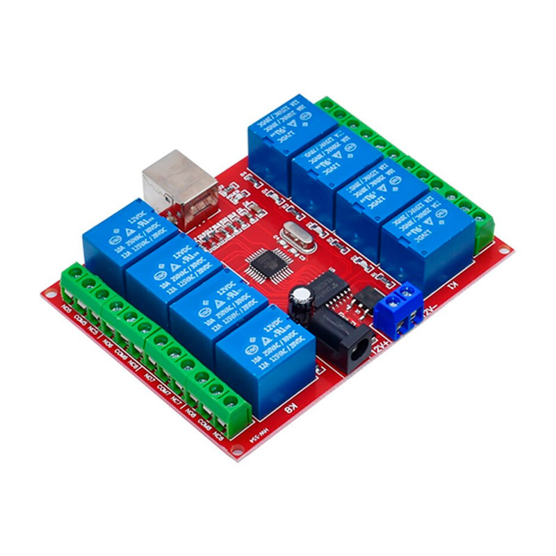 Купить HID USB реле управления нагрузкой через компьютер 10A 8 каналов ...