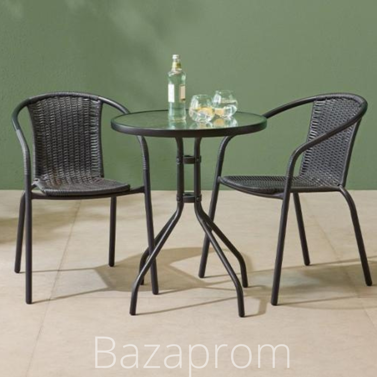 Набор Садовой Мебели Из Ротанга KONTRAST-2 с Круглым Столом и Двумя ...