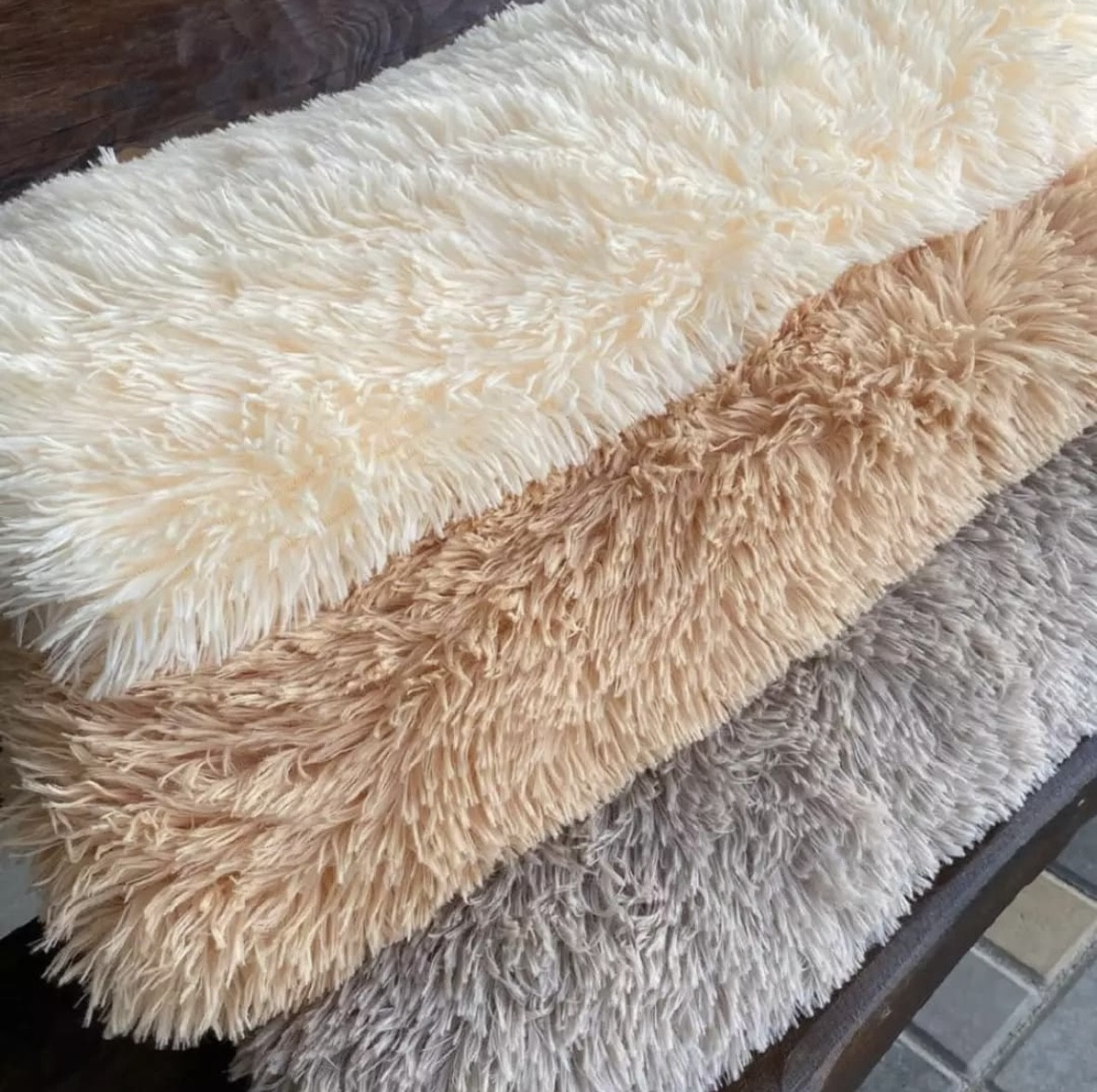 Хутряний плед покривало травичка Євро розміру 220 240см колір Молочний продаж ціна у