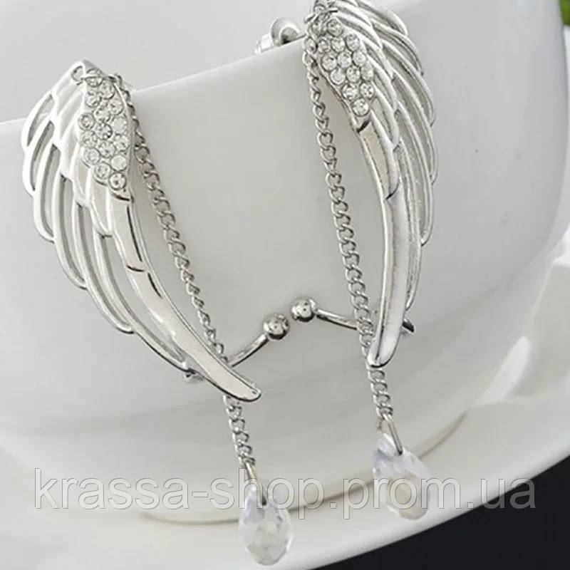 Каффа на ухо Крылья Ангела серебряное покрытие без прокола в ушке Id 1806759280 цена 175