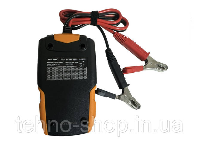 Тестер аккумуляторных батарей FOXSUR FBT-200 12V/24V 3-200Ah желтый (ID ...