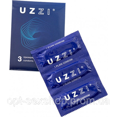 Купити Презервативи UZZI гладкі з великою кількістю мастила 3 шт ...