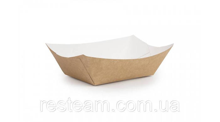 Тарілка паперова Човник (194*116*50мм) Kraft/Kraft Х (ID#1458459218 ...