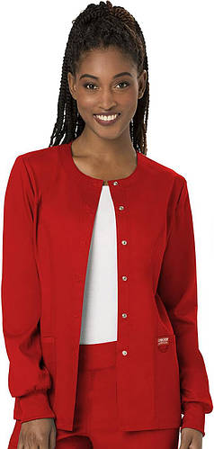Купить 5X-Large Red Snap Front Scrub Jackets for Women, Workwear ...