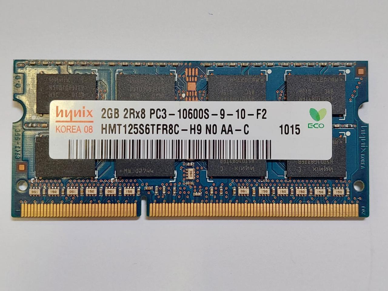Оперативна пам'ять Hynix SODIMM DDR3 2Gb 2Rx8 1333Mhz PC3-10600S-9-10-F2 (HMT125S6TFR8C): продаж ...