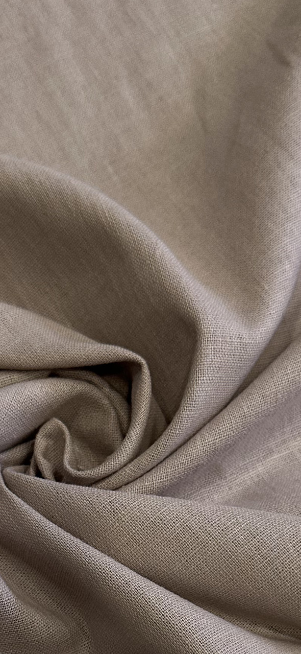 Ткань Лен-натуральный (темный-беж) 60%лен, 30%коттон, 10%вискоза ...