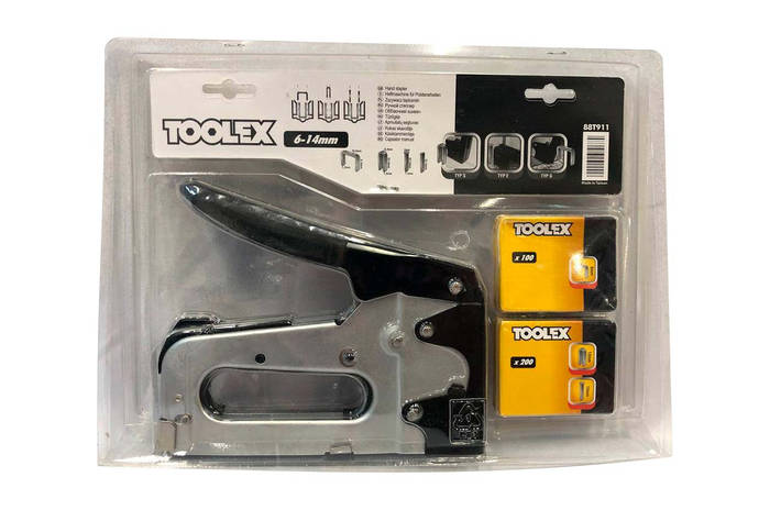 Купить Степлер Toolex - скоба 10,6 x 1,2 x 6-14мм x гвоздь 14мм x ...