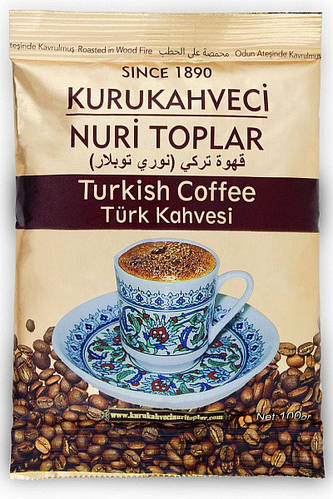 Купить Турецкий кофе молотый Kurukahveci Nuri Toplar 100 г, цена 88 ...