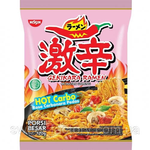 Купить Лапша Nissin Hot Carbo 120g, цена 149 грн — Prom.ua (ID#1808556664)