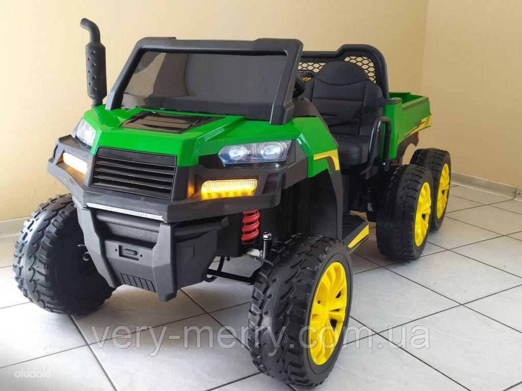 Детский Двухместный Электромобиль Farmer Truck 4WD (зеленый Цвет ...