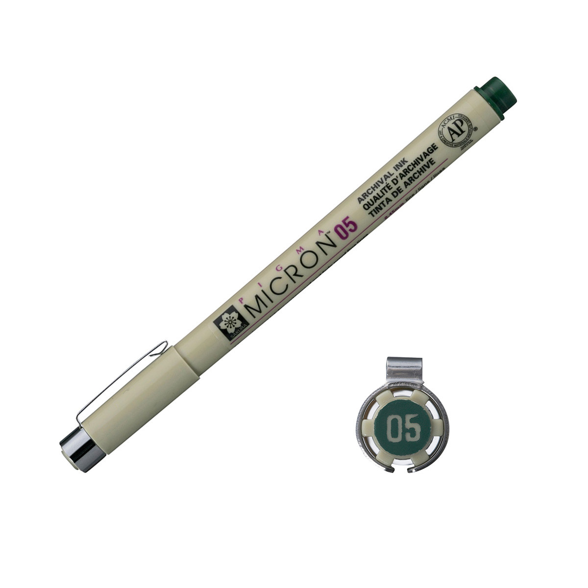 Лінер Sakura Pigma Micron 05 Товщина Лінії 0,45 Мм Hunter Green (XSDK05 ...