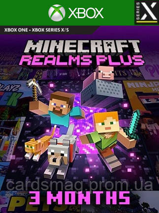 Купить Minecraft Realms Plus Subscription 3 Months (Xbox One, Series X ...