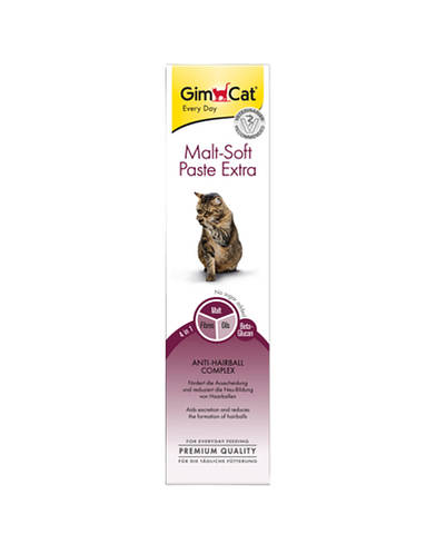 GimCat Паста Malt-Soft Extra витаминизированная паста для выведения ...