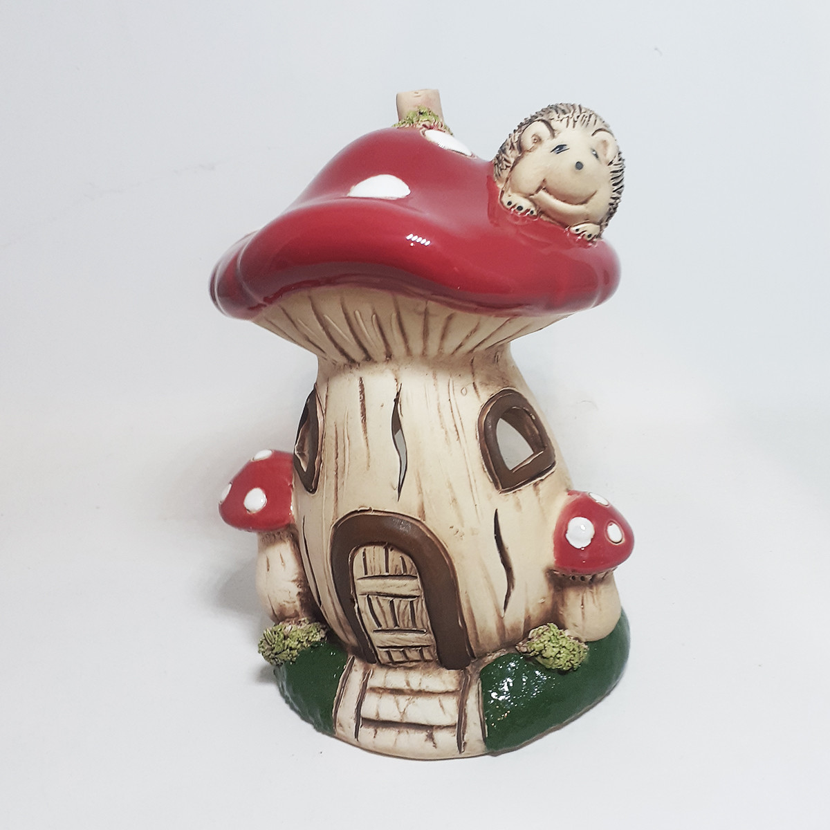 Купити Скульптура садова фігура Гриб будиночок керамічні фігурки свічники світильники ціна 470