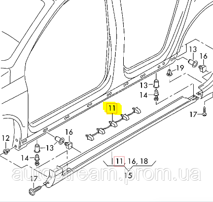 Купити Ремкомплект лівого порога Volkswagen Passat/Variant/Santana 2011 ...