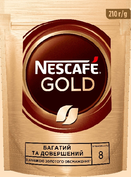 Оригинал! Nescafe Gold 210г растворимый кофе с добавлением молотого (ID ...