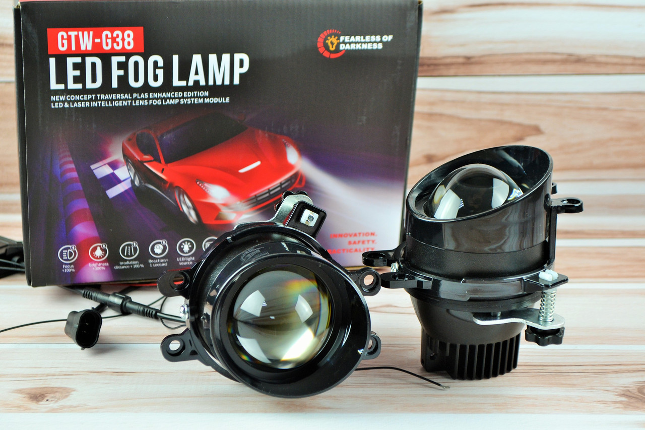 Противотуманные светодиодные фары Toyota Bi-Led линзы 100W (к-т 2шт ...