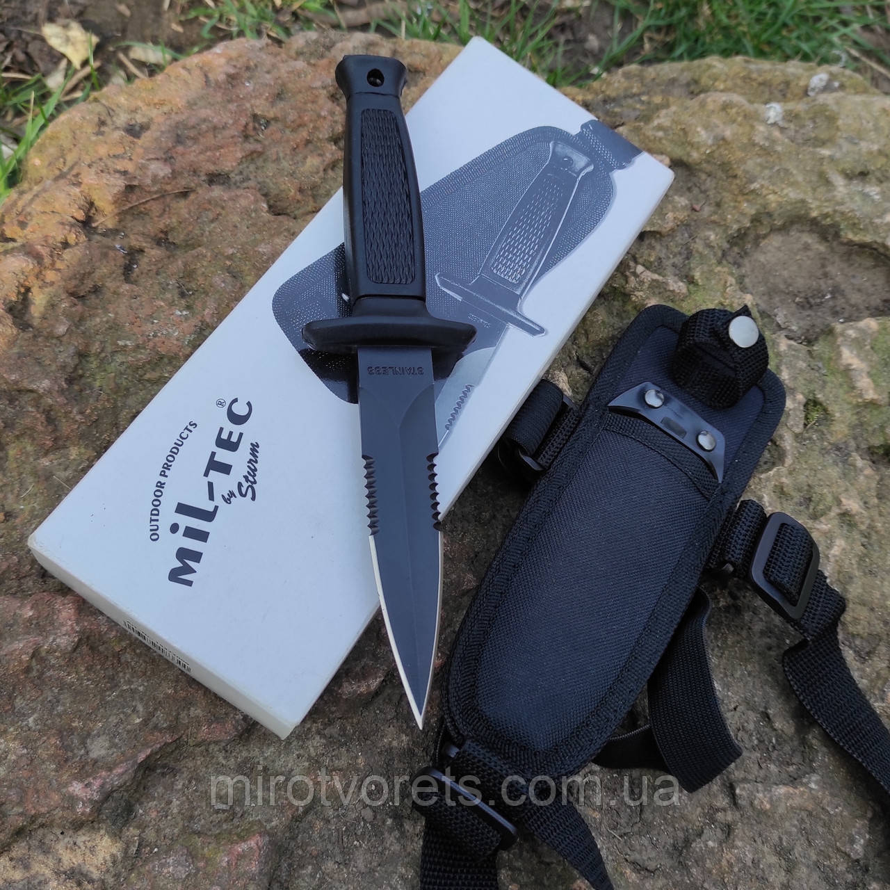 Купити Ніж MIL-TEC STIEFEL KNIFE WITH MULTIPLE CUTTER Black, ціна 1517 ...