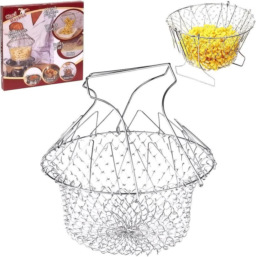 Купить Складная сетка для варки, жарки и фритюра Chef Basket (BN-6045), цена 148.66 ₴ — Prom.ua ...